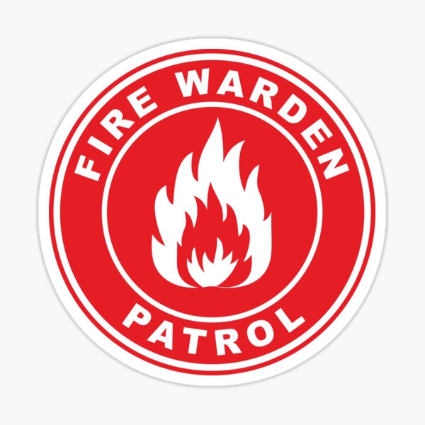 "Fire Warden" Sticker for Sale by Yorkiedesign | Redbubble