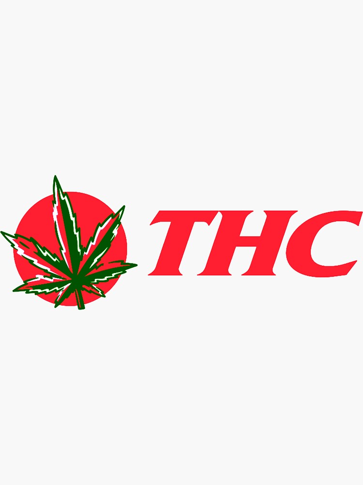 "THC: Tetrahydrocannabinol - KFC parody logo" Sticker by CabbageNClouds ...