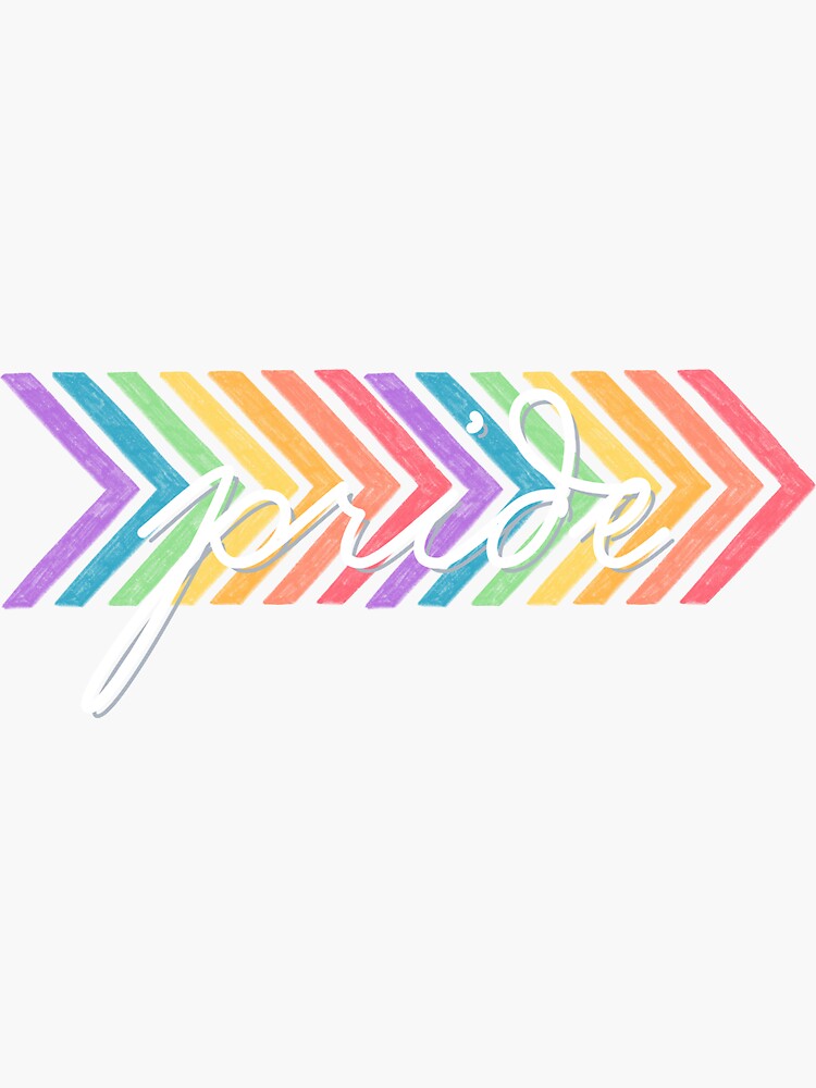 "Arrow Pride Allyship" Sticker for Sale by pawttern | Redbubble