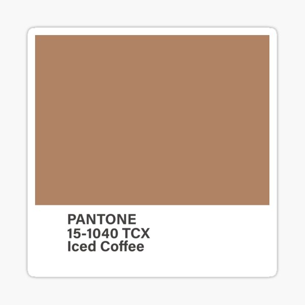 "pantone 15-1040 TCX Iced Coffee" Sticker for Sale by princessmi-com ...