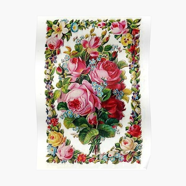 "Vintage Rose Bouquet" Poster for Sale by SaraValor | Redbubble