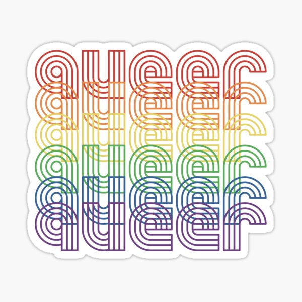 "QUEER" Sticker for Sale by LolliFlop | Redbubble