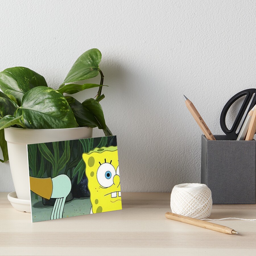 "SpongeBob SquarePants Squidward Tentacles Butt Meme" Art Board Print ...