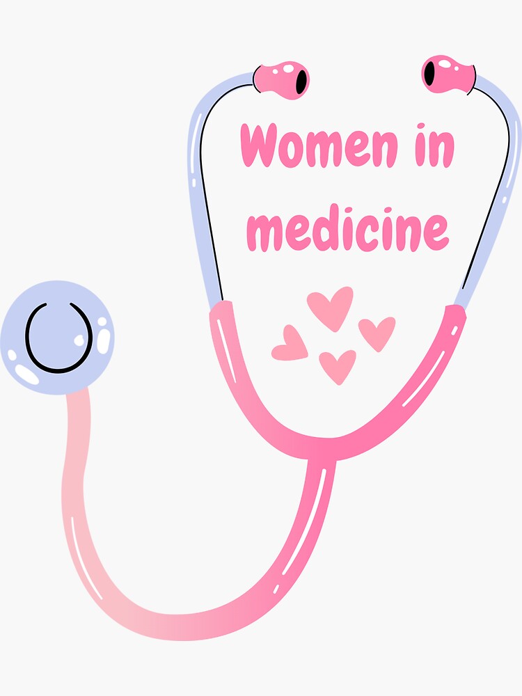 "Women in medicine pastel pink stethoscope " Sticker for Sale by Holly ...