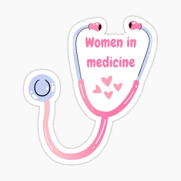 "Women in medicine pastel pink stethoscope " Sticker for Sale by Holly ...