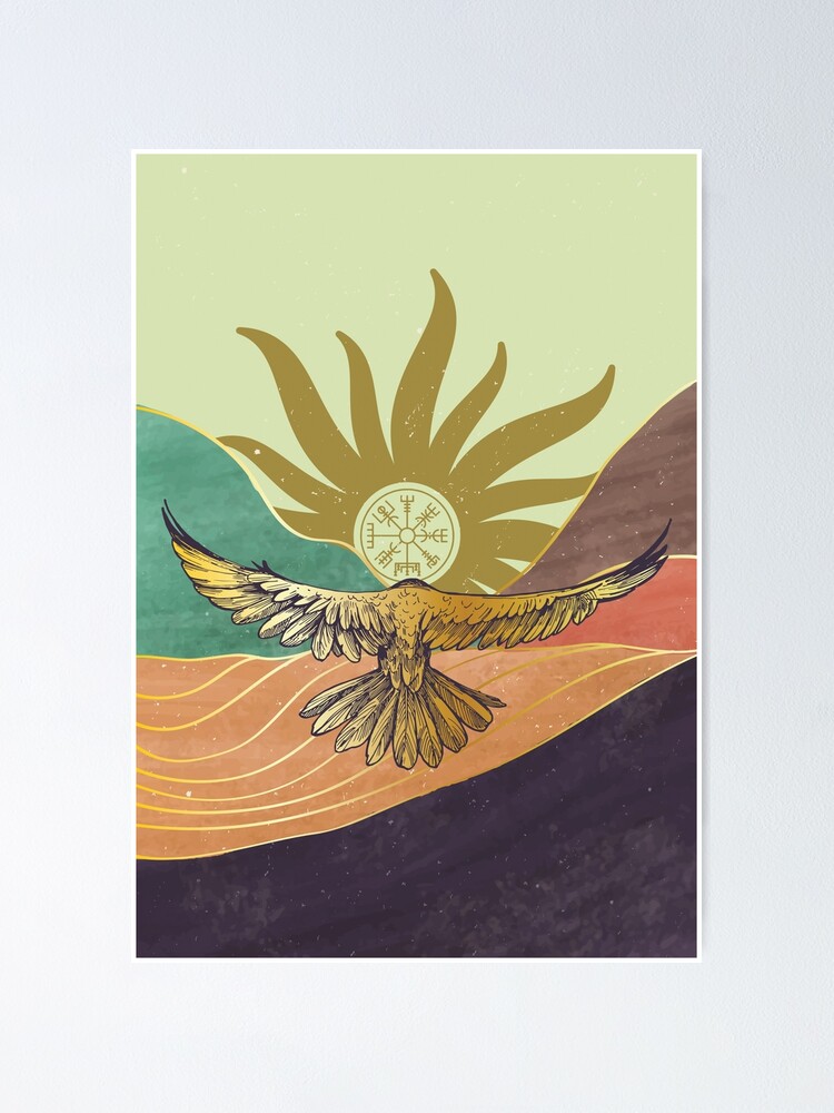 "VEGVISIR, the Wayfinder. Lead Me to the Goal my Sunny Guide" Poster ...