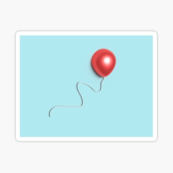 "A single red balloon" Sticker by samuelobrown | Redbubble