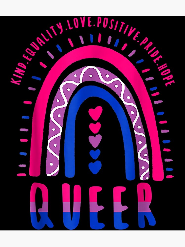 "Positive Quote Queer Bisexual Rainbow LGBT Pride Month " Poster for ...