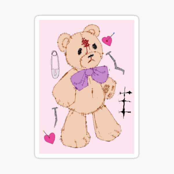 "Sad bear" Sticker for Sale by BeanApparel | Redbubble