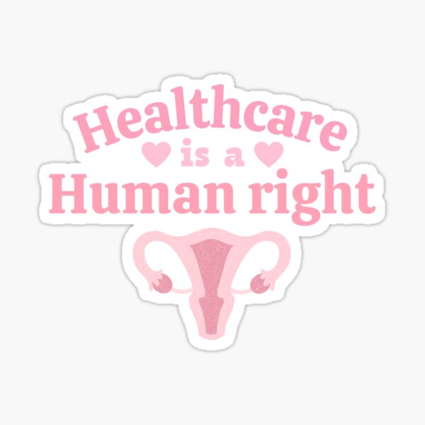 "Healthcare is a human right pastel pink" Sticker for Sale by Holly ...