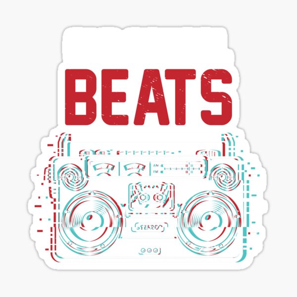 "Old School Beats Boombox" Sticker for Sale by CoolSkin | Redbubble