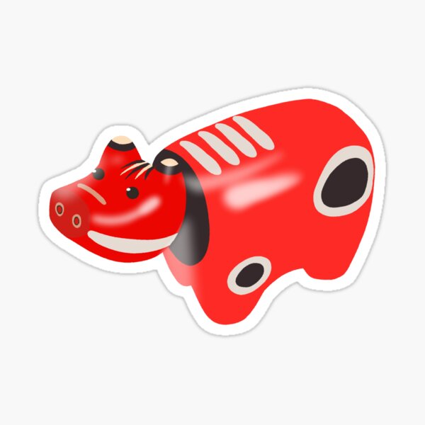"Akabeko" Sticker for Sale by Nabibibi | Redbubble
