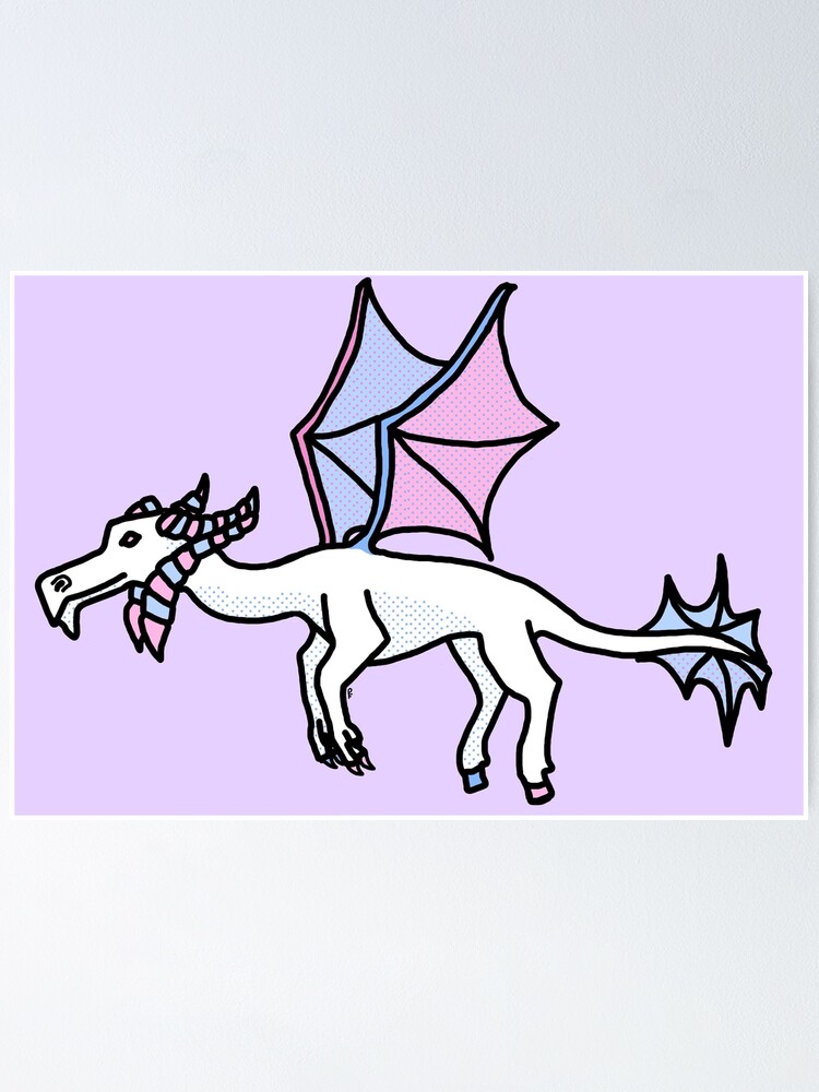 "Trans Dragon " Poster for Sale by GrimboGoods | Redbubble