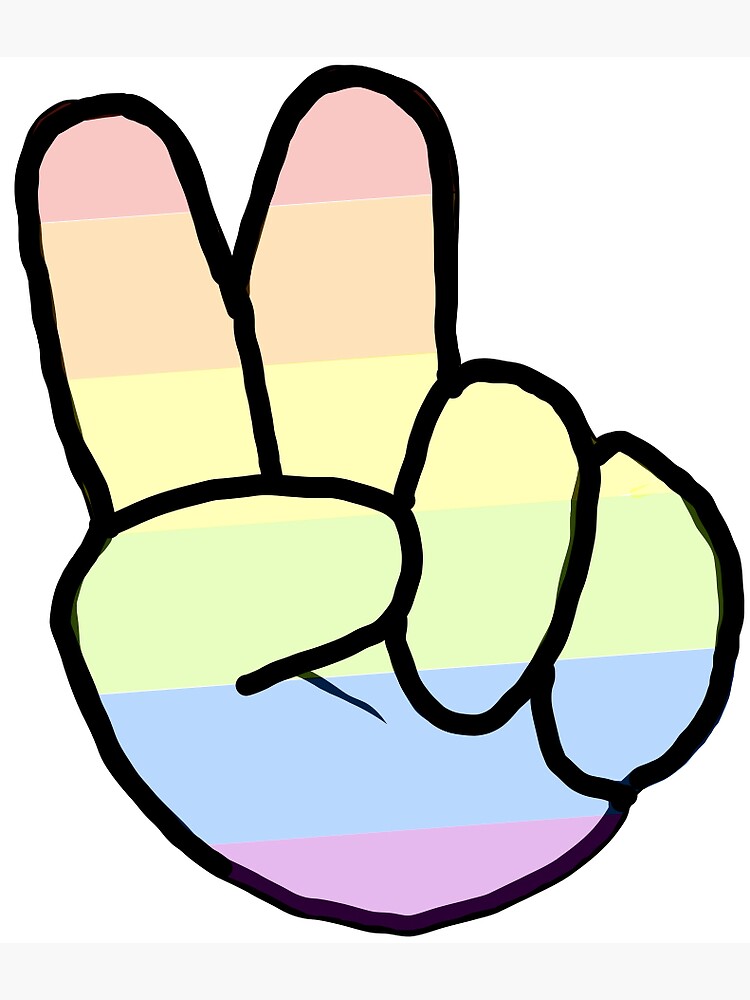 "Rainbow pride peace sign sticker " Sticker for Sale by sherrysells ...