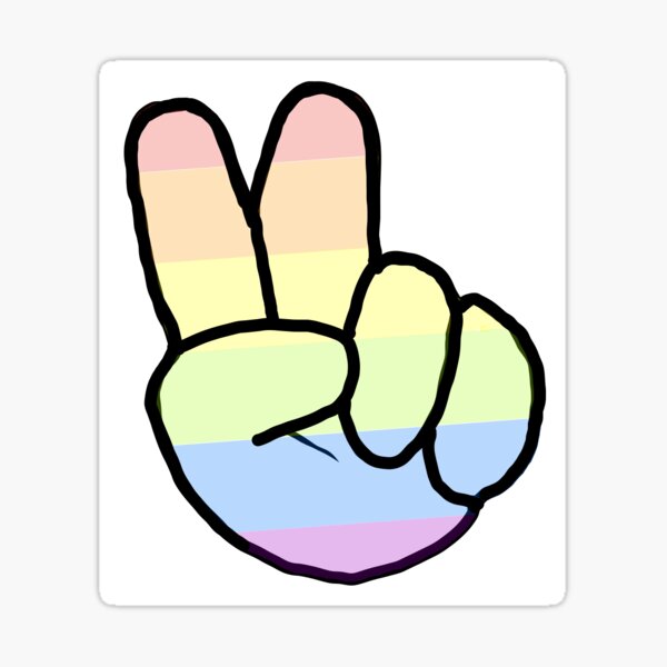 "Rainbow pride peace sign sticker " Sticker for Sale by sherrysells ...