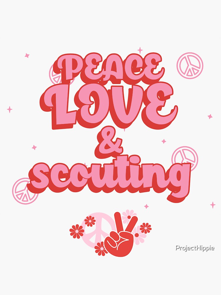 "Peace Love & Scouting Scout Leader Scout Master Cub Master Tshirt ...