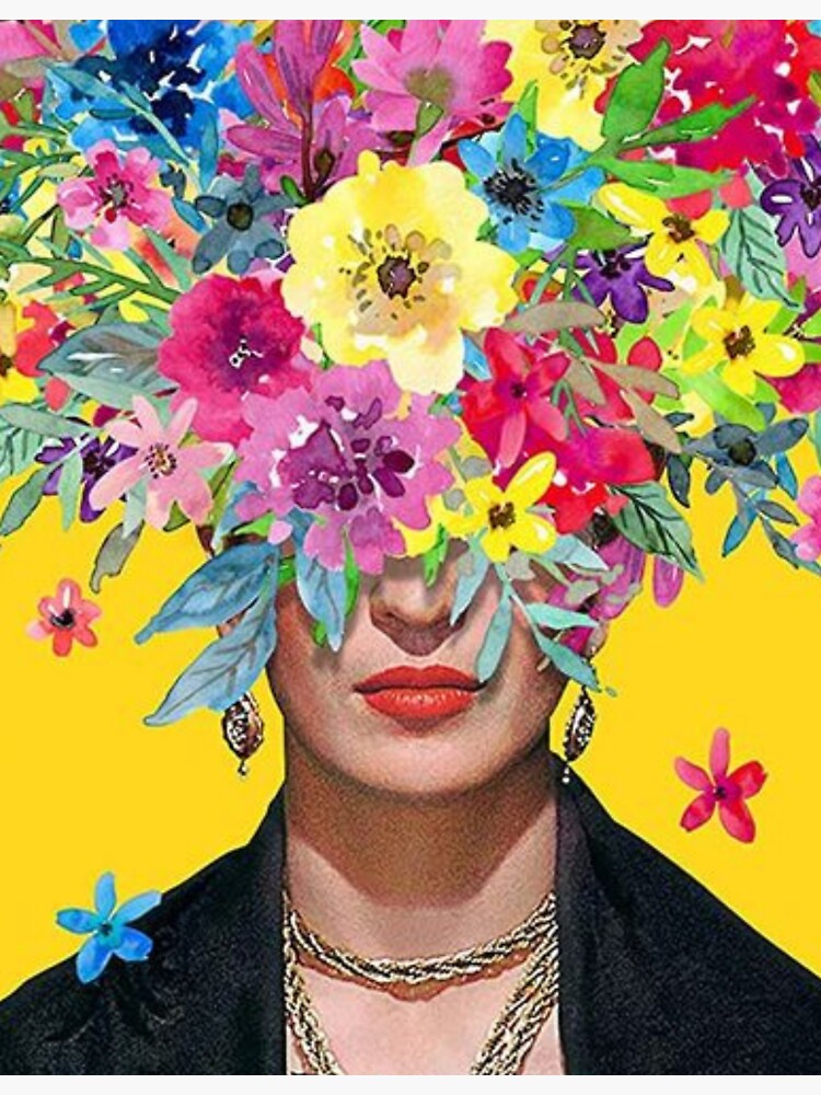 Pegatina «Impresiones digitales de Frida Kahlo Autorretrato» de ...