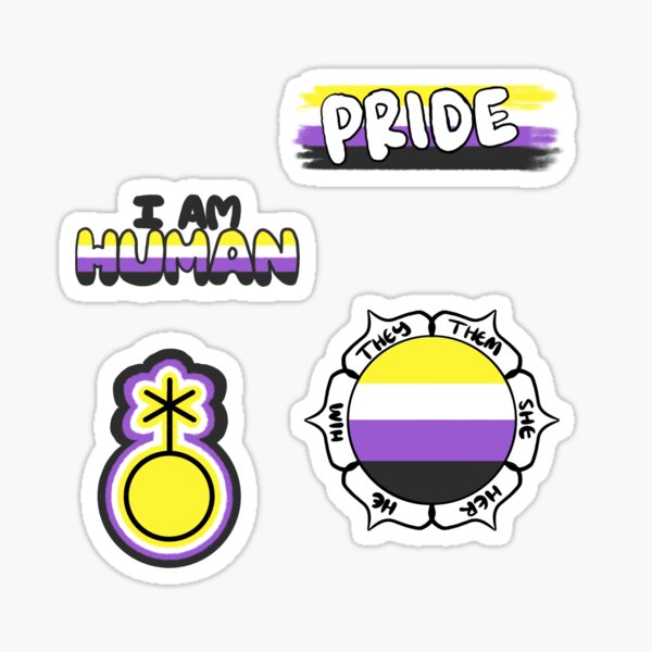 "Non Binary Pride Month Sticker Set" Sticker for Sale by MakaHodPodge ...