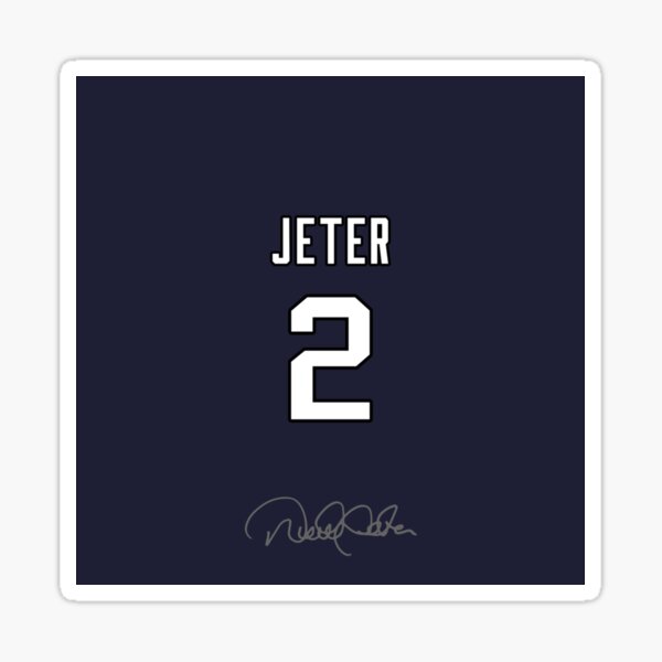 "Derek Jeter 2 Number Sticker" Sticker for Sale by veronicaab | Redbubble