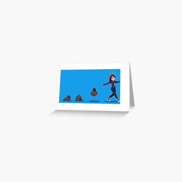 "Qyuwi Walks Her Birbs Pixel Art" Greeting Card by Qyuwi | Redbubble
