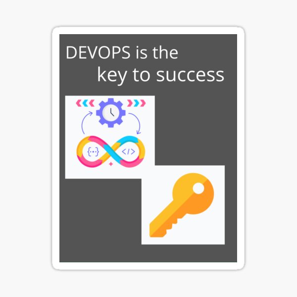 " DEVOPS is the key to success" Sticker by UpcomingTech | Redbubble