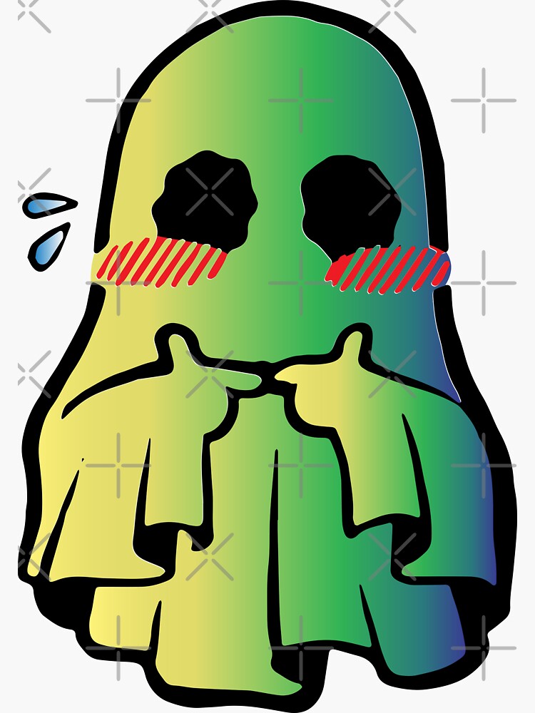 "creepy uwu shy ghost, cute uwu" Sticker for Sale by TATSANDARTS ...