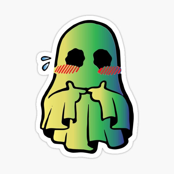 "creepy uwu shy ghost, cute uwu" Sticker for Sale by TATSANDARTS ...