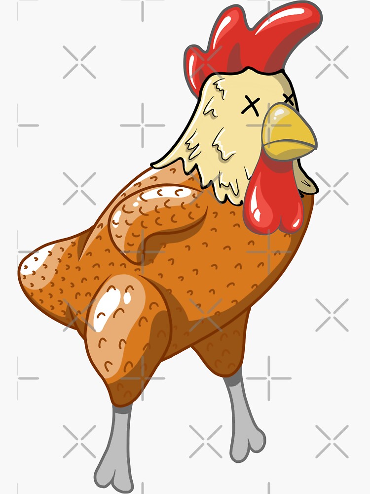 "Dead Roasted Rooster" Sticker for Sale by irkalla-art | Redbubble