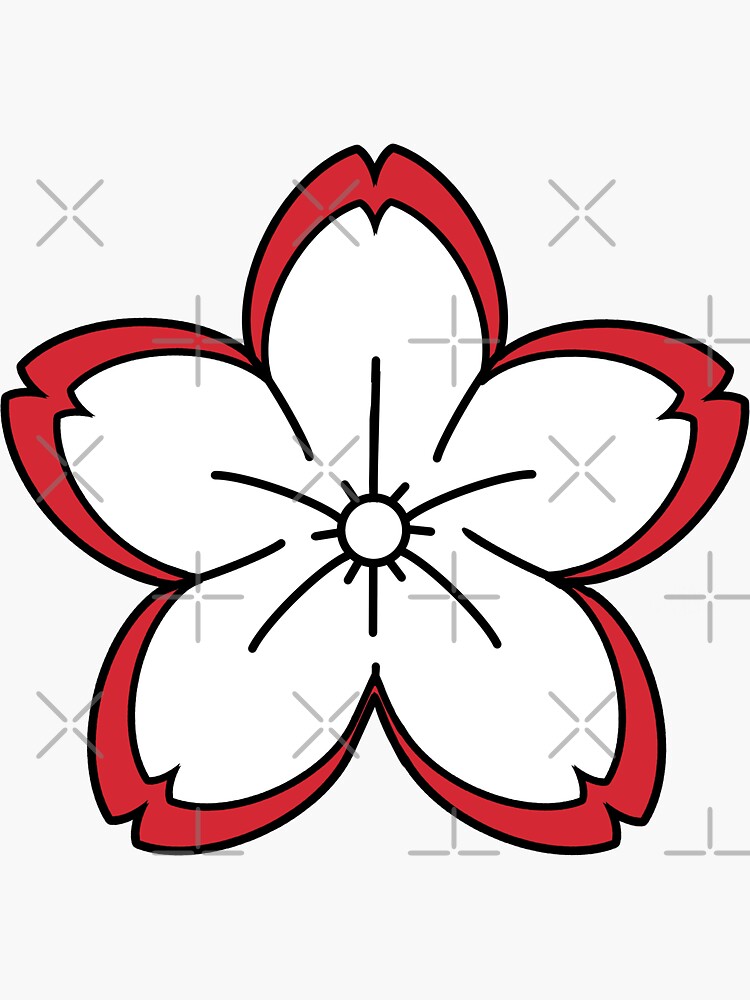 "Sakura Red" Sticker for Sale by StargirlWares | Redbubble