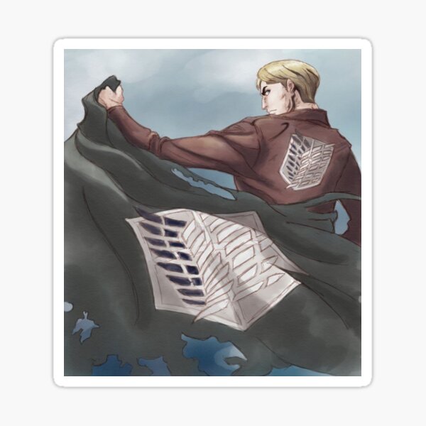 "Attack On Titan Erwin Smith" Sticker for Sale by clonart | Redbubble