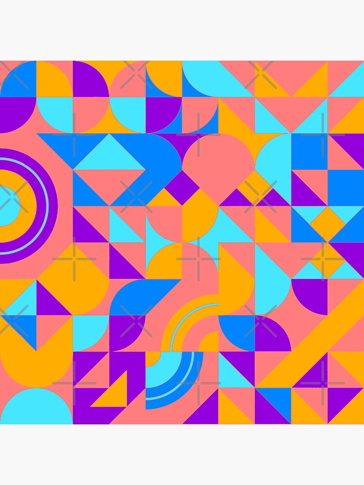 "geometric colorful patterns conceptual Art - Abstract Neo Geo graphic ...