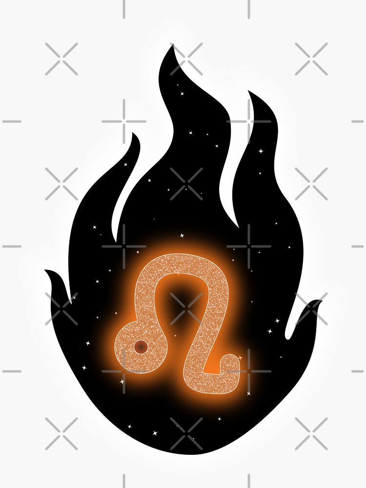 "Zodiac Leo Fire Sign" Sticker for Sale by HikariTFA | Redbubble