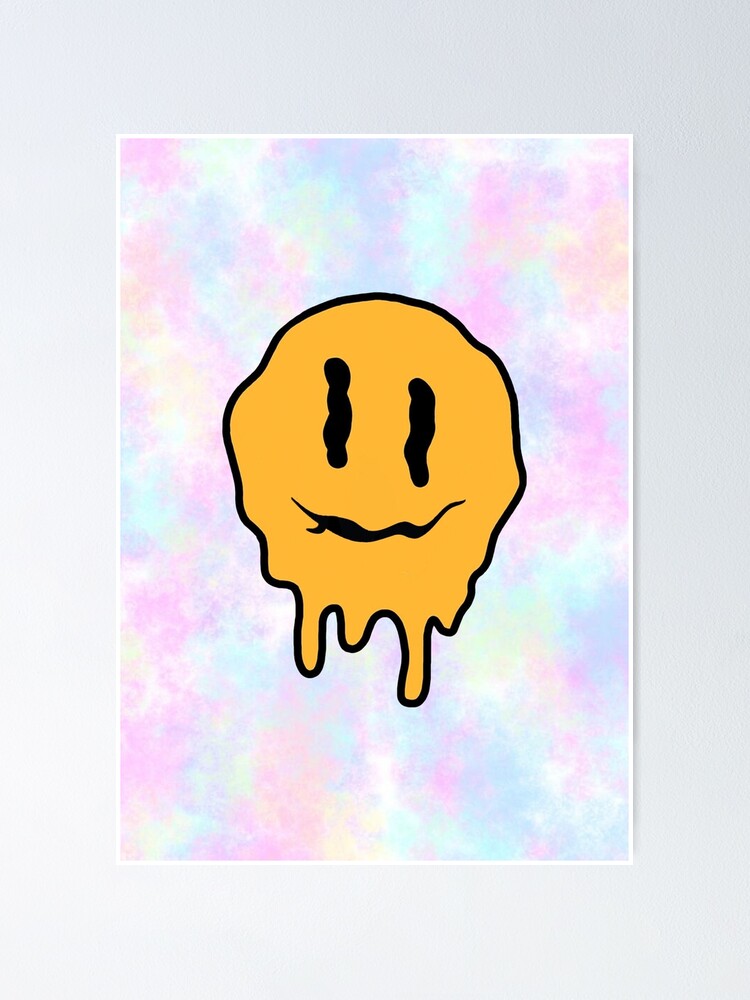 "DRiPPY SMILEY FACE TIE DYE | The Summer Surf Club" Poster for Sale by ...