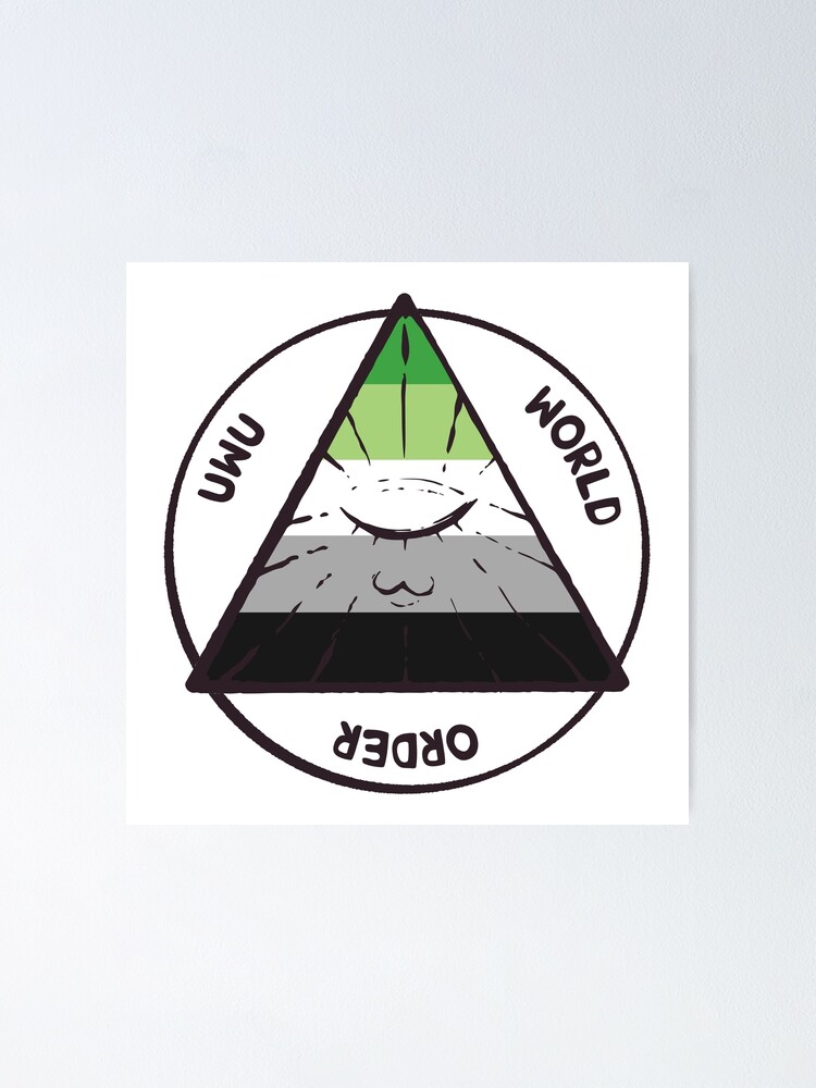 "Uwu New World Order Aromantic 2" Poster for Sale by animinimal | Redbubble