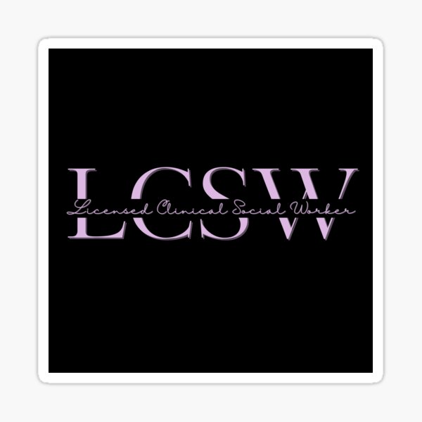 "LCSW | Black & Pink" Sticker for Sale by PeakdPerfection | Redbubble
