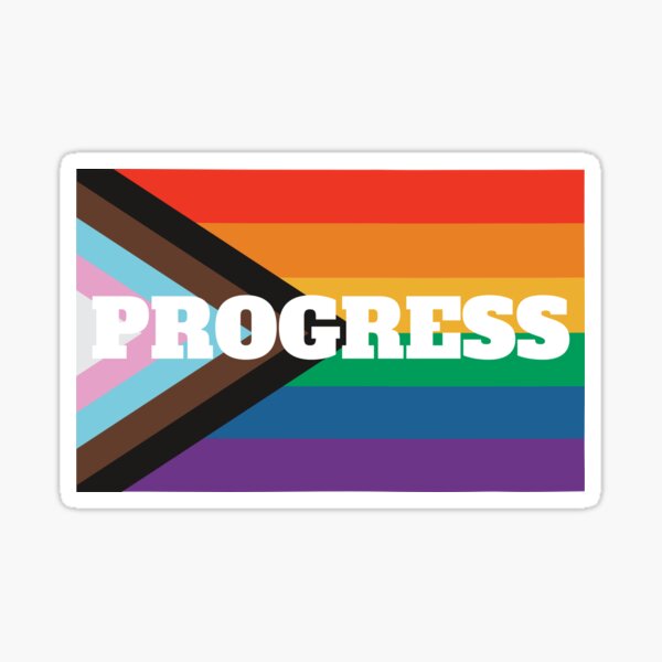 "Progress Pride" Sticker for Sale by dhenderson124 | Redbubble