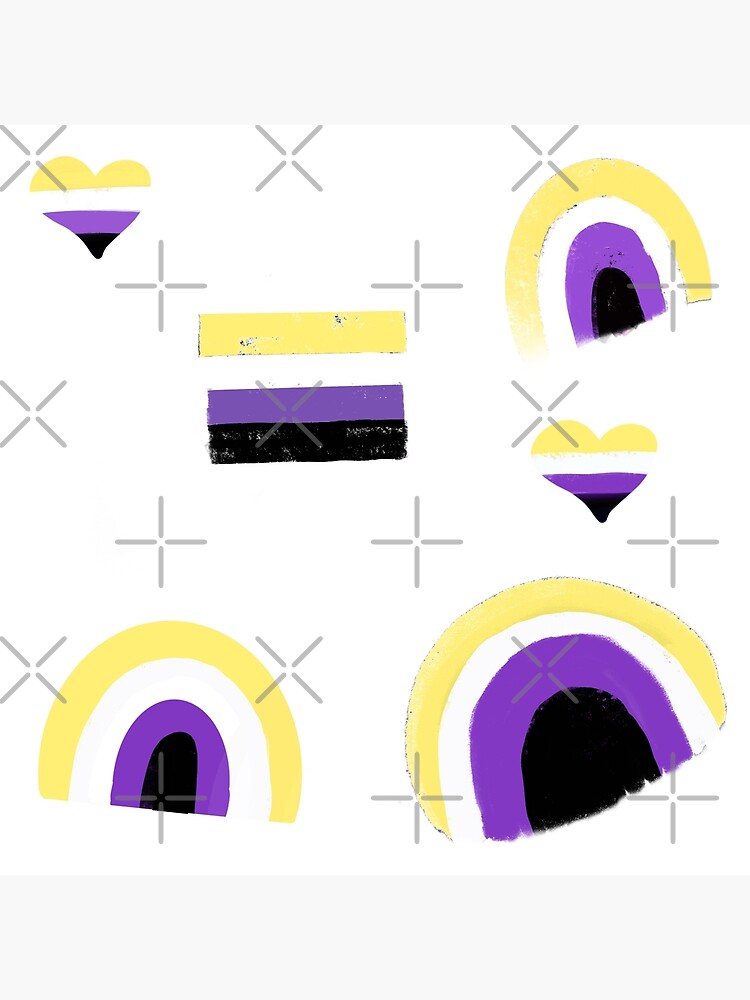 "nonbinary pride sticker pack" Poster for Sale by mariahmdesign | Redbubble