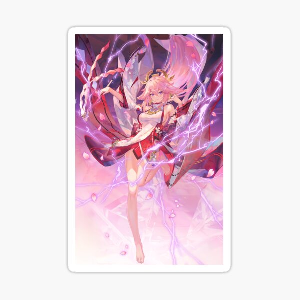 Pegatina «Lindo impacto de Yae Miko Genshin» de saranghandago | Redbubble