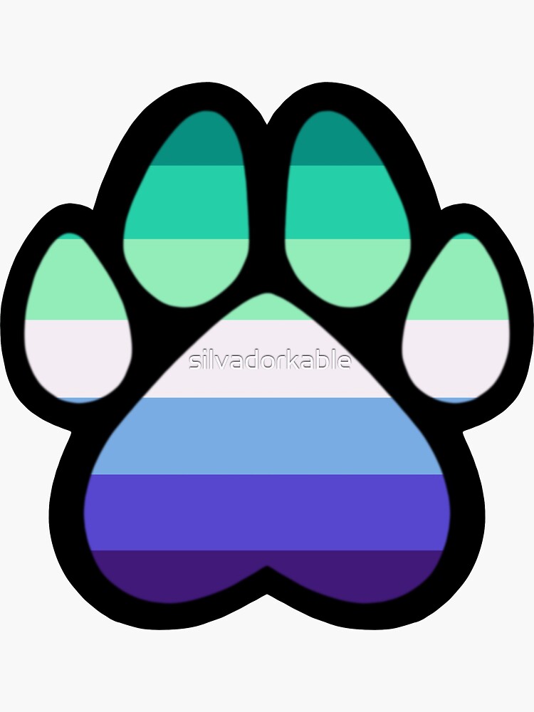 "Pride Paws: Gay Men Pride" Sticker for Sale by silvadorkable | Redbubble