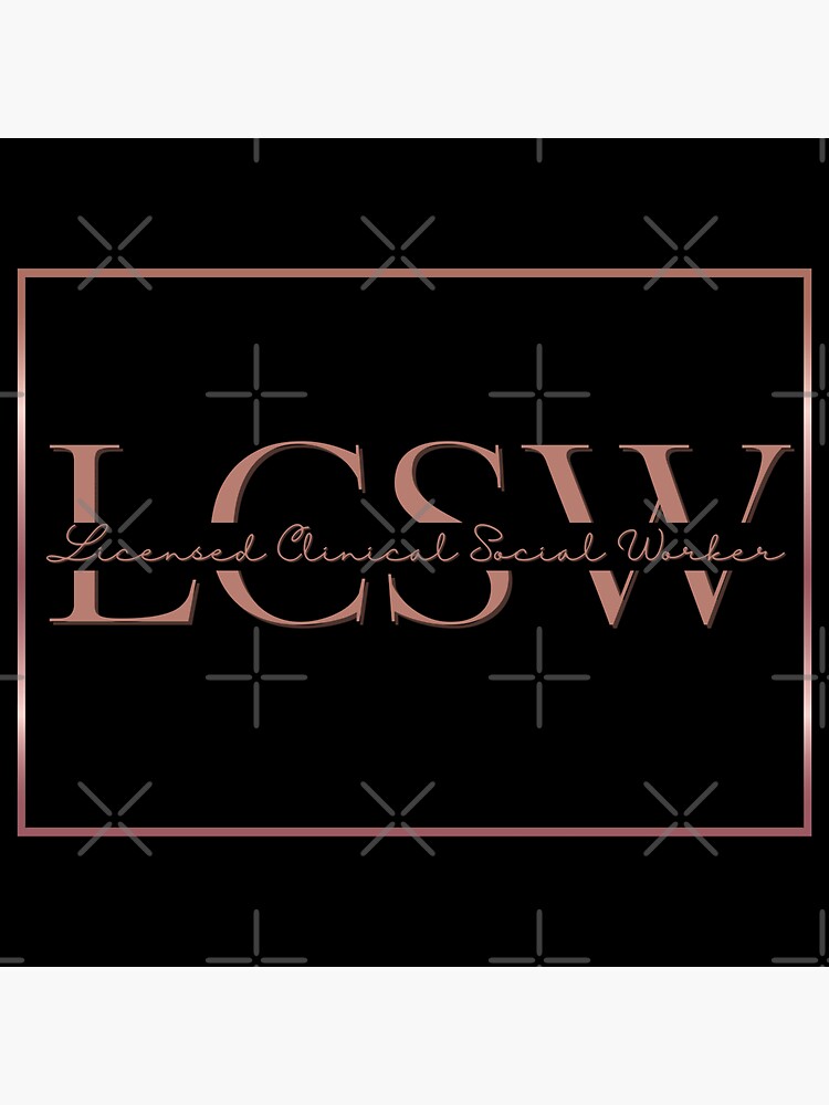 "LCSW | Rose Gold Border" Sticker for Sale by PeakdPerfection | Redbubble
