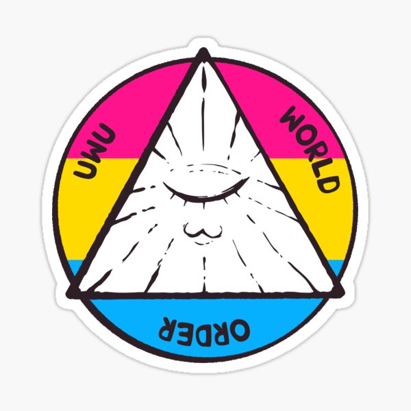 "Uwu New World Order Pan" Sticker for Sale by animinimal | Redbubble