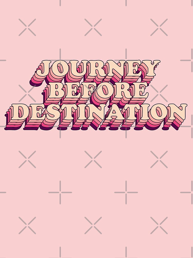 "Journey Before Destination Retro Affirmation Phrase" Poster for Sale ...