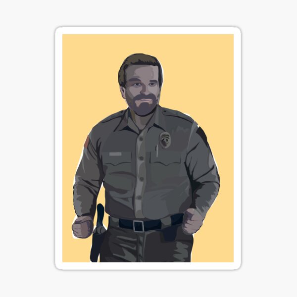 "Dancing Jim Hopper - Stranger Things" Sticker for Sale by TeeWorldss ...