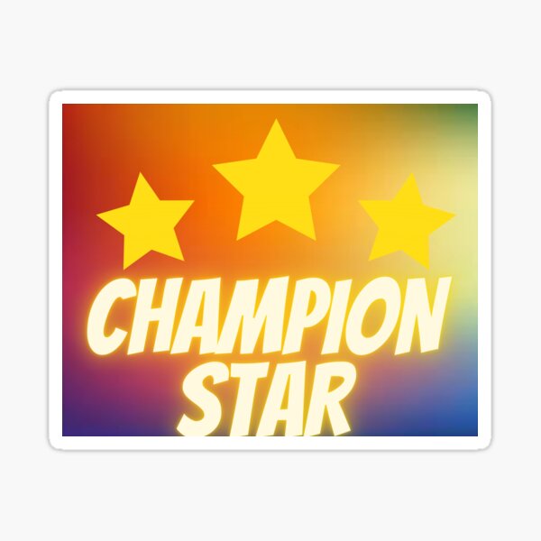 "CHAMPION STAR" Sticker for Sale by SHILADESIGN65 | Redbubble