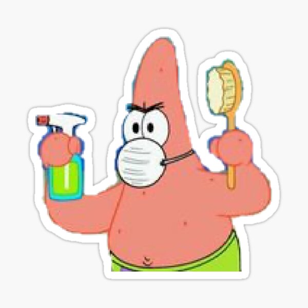 "Patrick Star" Sticker for Sale by RafaCollages | Redbubble