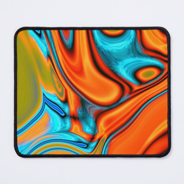 "vivid modern Southwest hipster turquoise orange swirls" Mouse Pad for ...