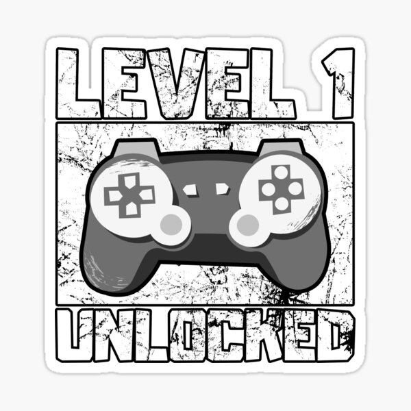 "Level 1 Unlocked" Sticker for Sale by FNStuff | Redbubble