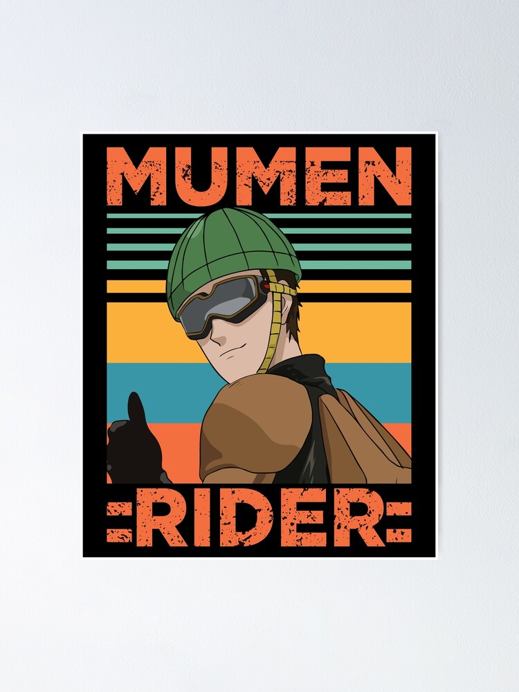 "Mumen rider bicycle vintage 無免ライダー Punch-one Fans Serious Meme" Poster ...