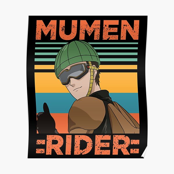 "Mumen rider bicycle vintage 無免ライダー Punch-one Fans Serious Meme" Poster ...