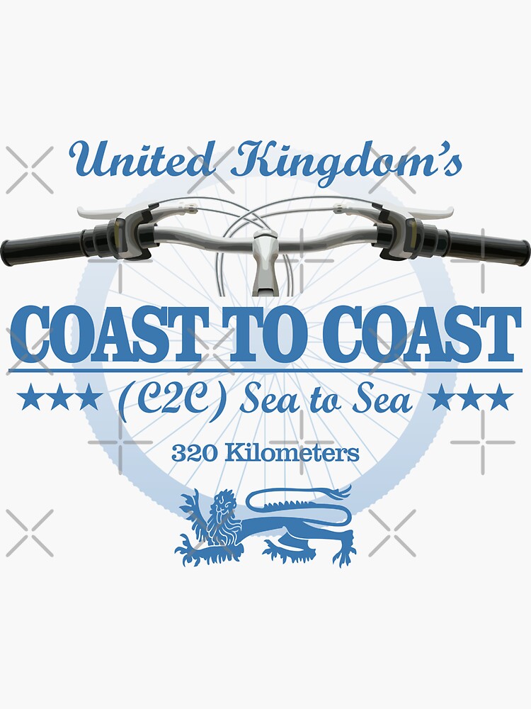 "Coast to Coast Cycle Route C2C (H2)" Sticker by curranmorgan | Redbubble